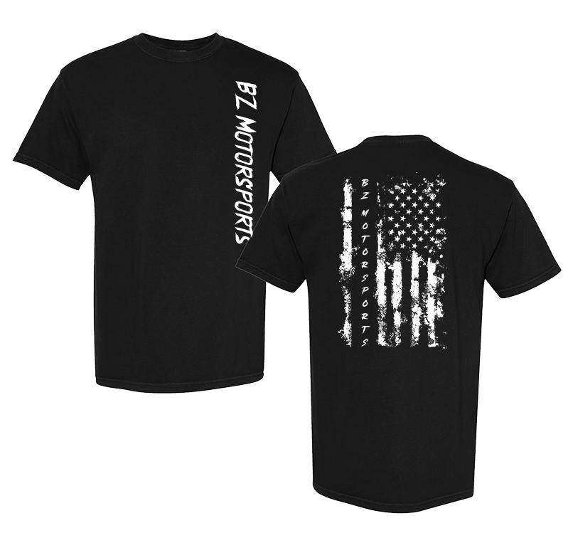 BZMS Distressed Flag Tee – BZ Motorsports